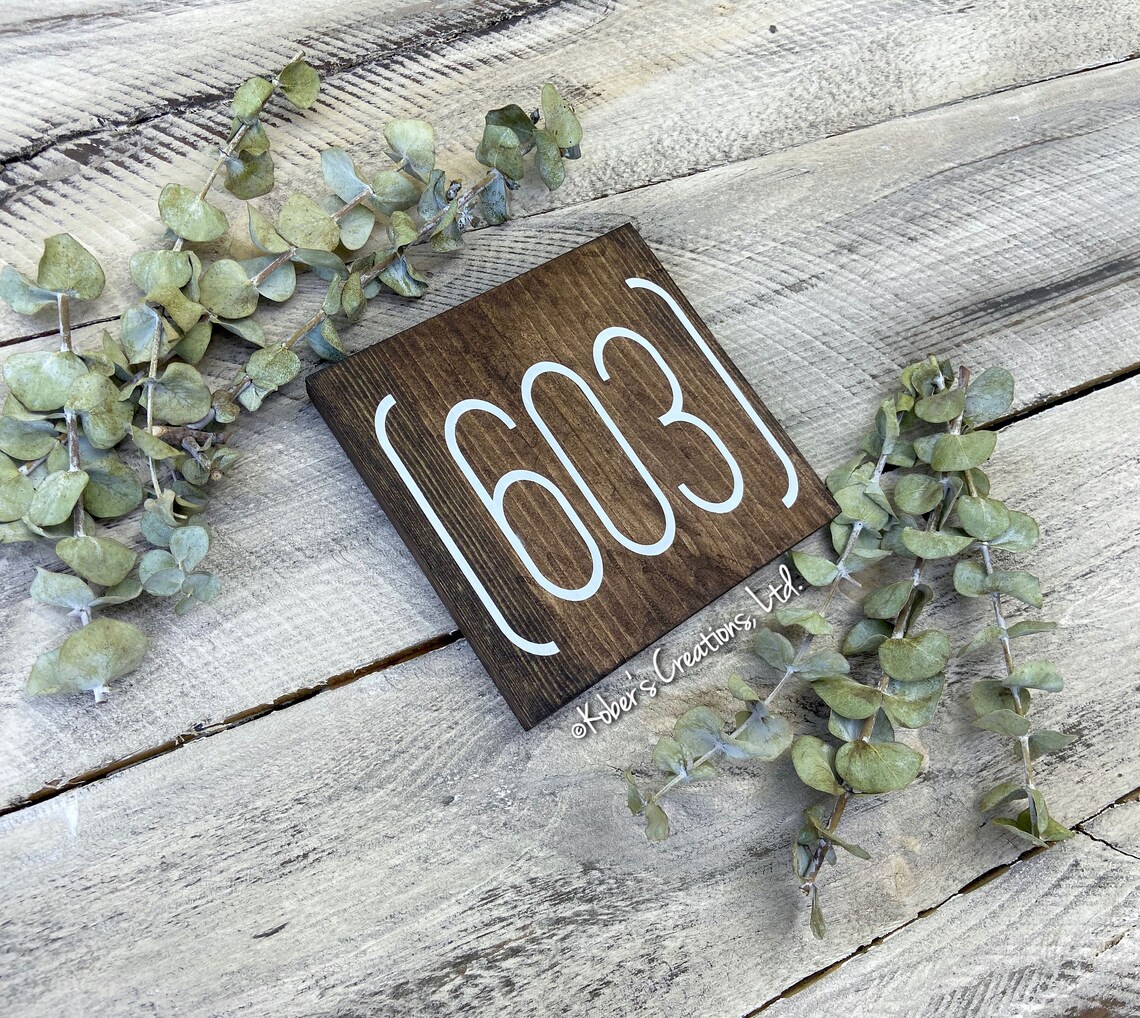 Custom Area Code Sign Small Custom Sign Rustic Home Sign | Etsy