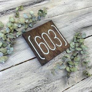 Custom Area Code Sign, Small Custom Sign, Rustic Home Sign, Hometown ...
