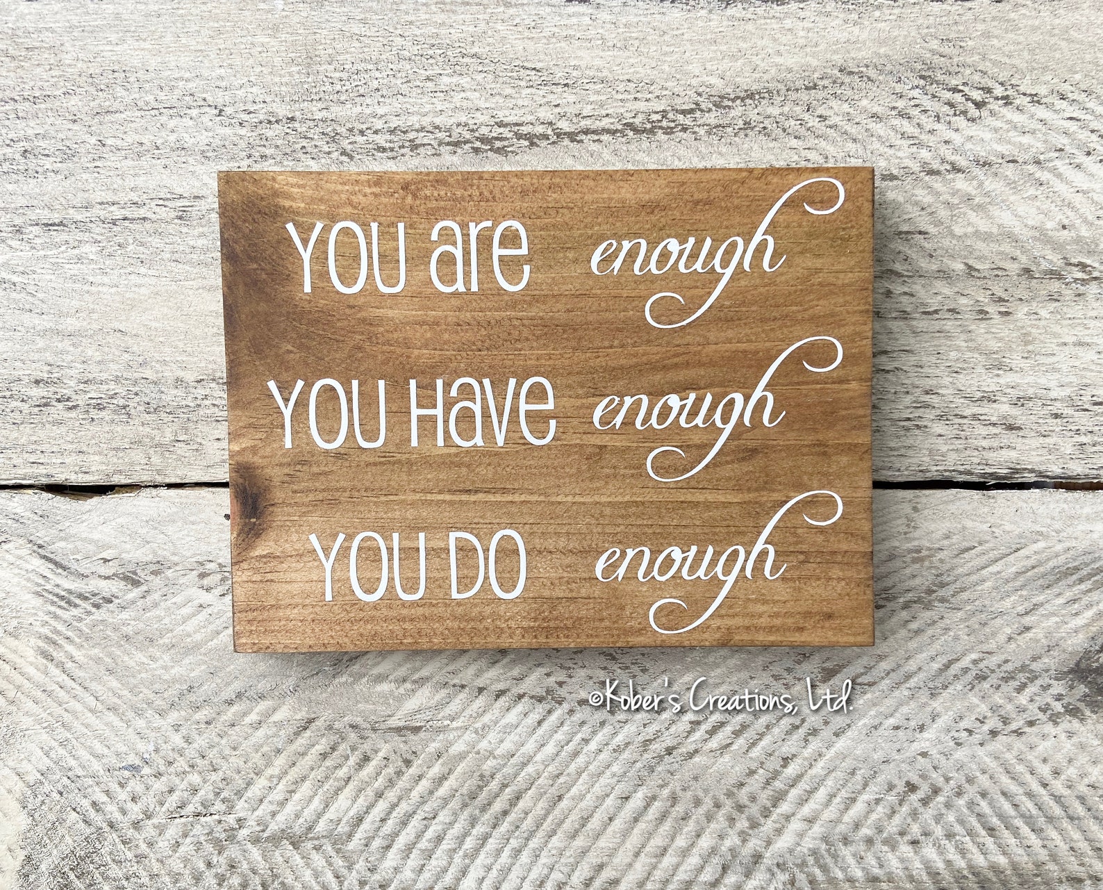 You Are Enough You Have Enough You Do Enough Wood Sign, Strong Woman ...