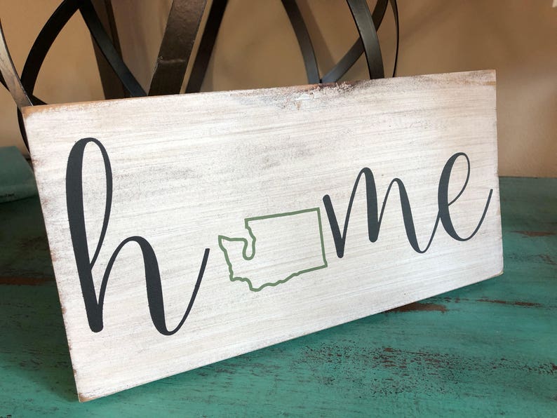 Home State Sign Wood Home Sign Home Outline State Sign | Etsy