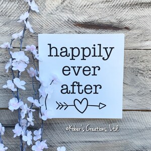 Happily Ever After Sign Bride and Groom Sign Wedding Gift | Etsy