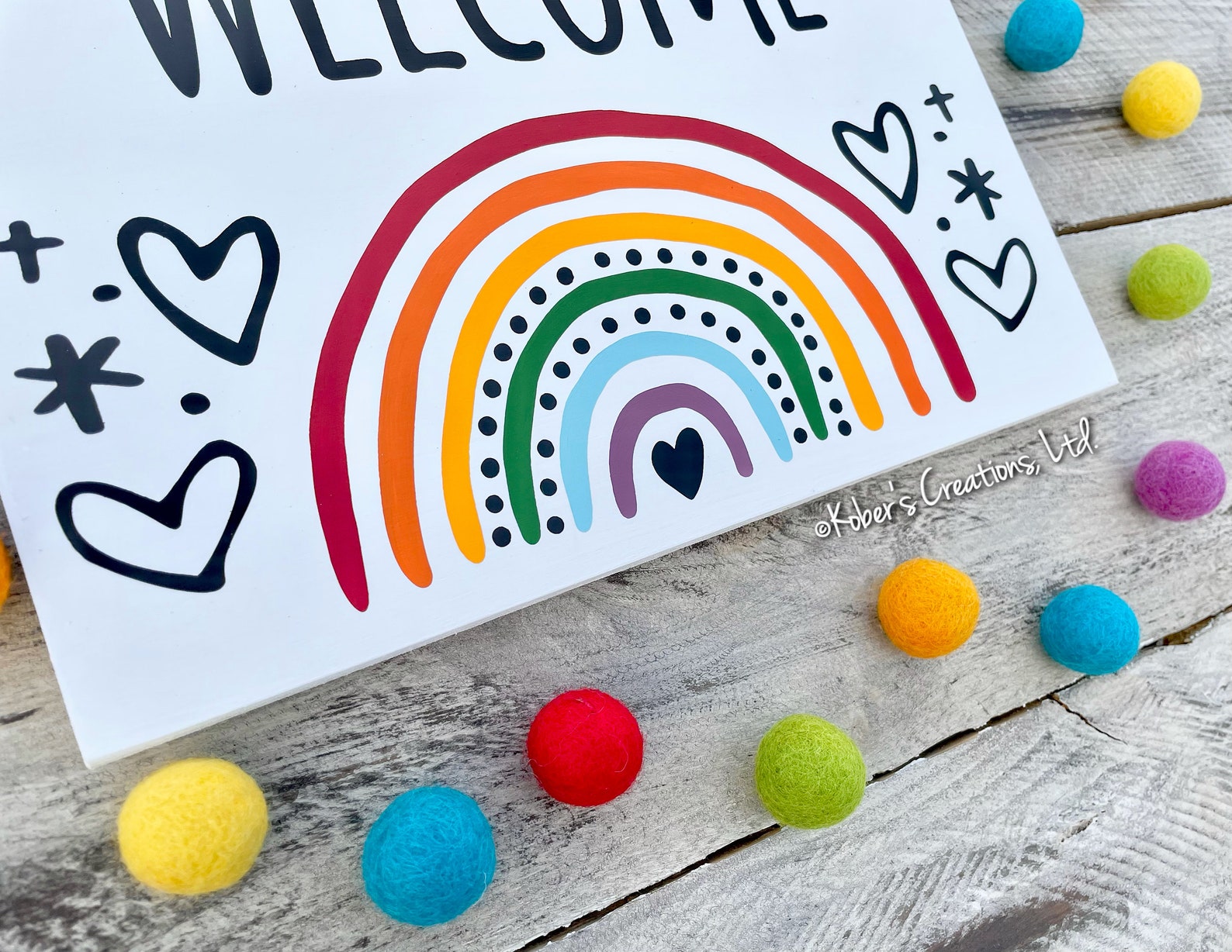 Everyone is Welcome Sign Rainbow Sign Rainbow Welcome Sign - Etsy