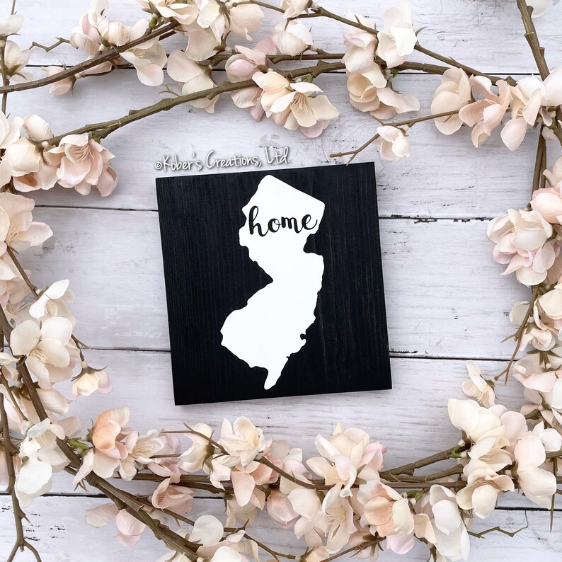 Custom State Outline Home Sign Rustic Home Sign Custom Home | Etsy