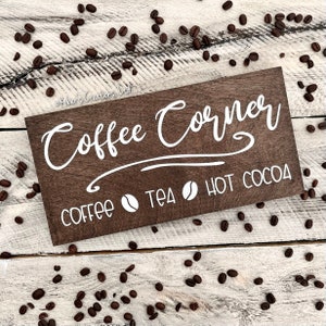 Coffee Corner Sign Coffee Décor Coffee Sign Coffee Station - Etsy