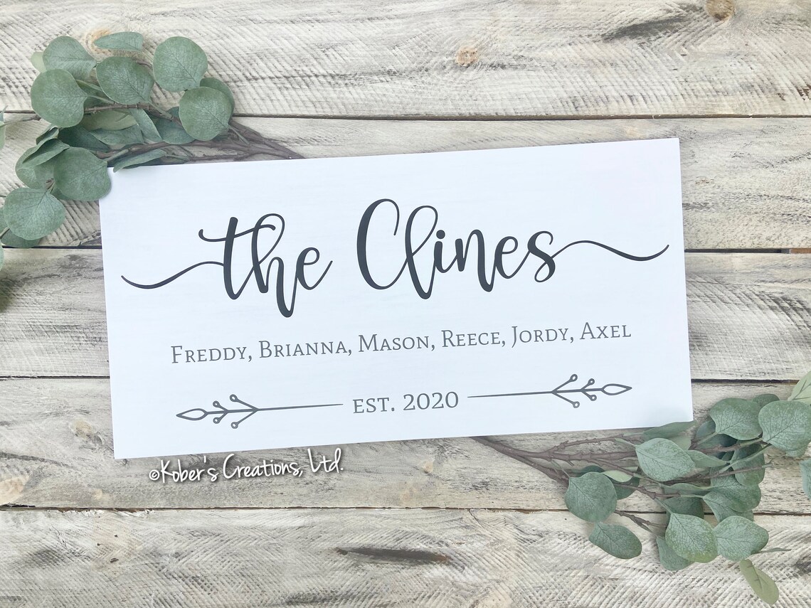 Custom Last Name Sign Custom Name Sign Family Sign - Etsy