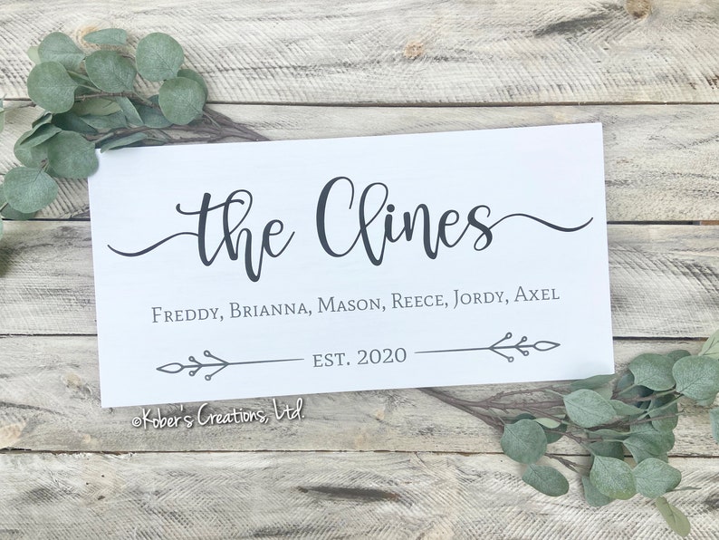 Custom Last Name Sign Custom Name Sign Family Sign | Etsy