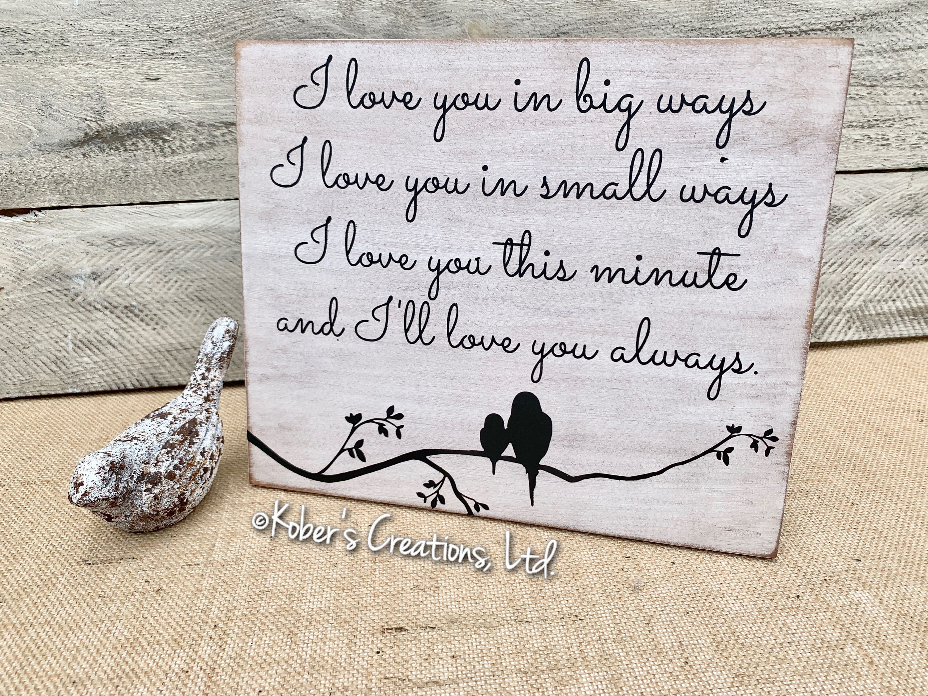 I Love You In Big Ways Sign I Love You Sign Nursery Sign | Etsy
