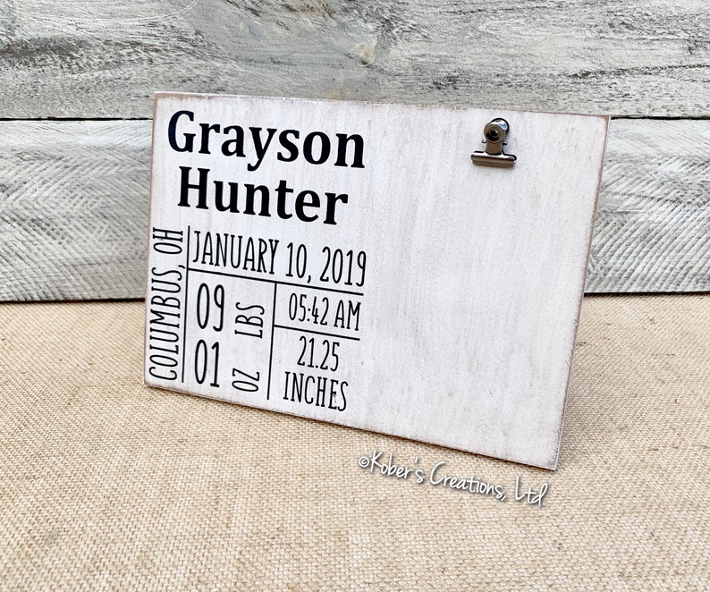 Personalized Baby Birth Stats Picture Frame Birth | Etsy