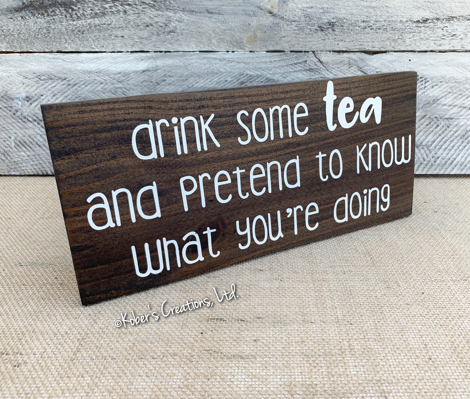 Drink Some Tea Sign Tea Sign Tea Decor Tea Lover Sign - Etsy