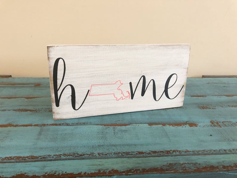 Home State Sign Wood Home Sign Home Outline State Sign | Etsy