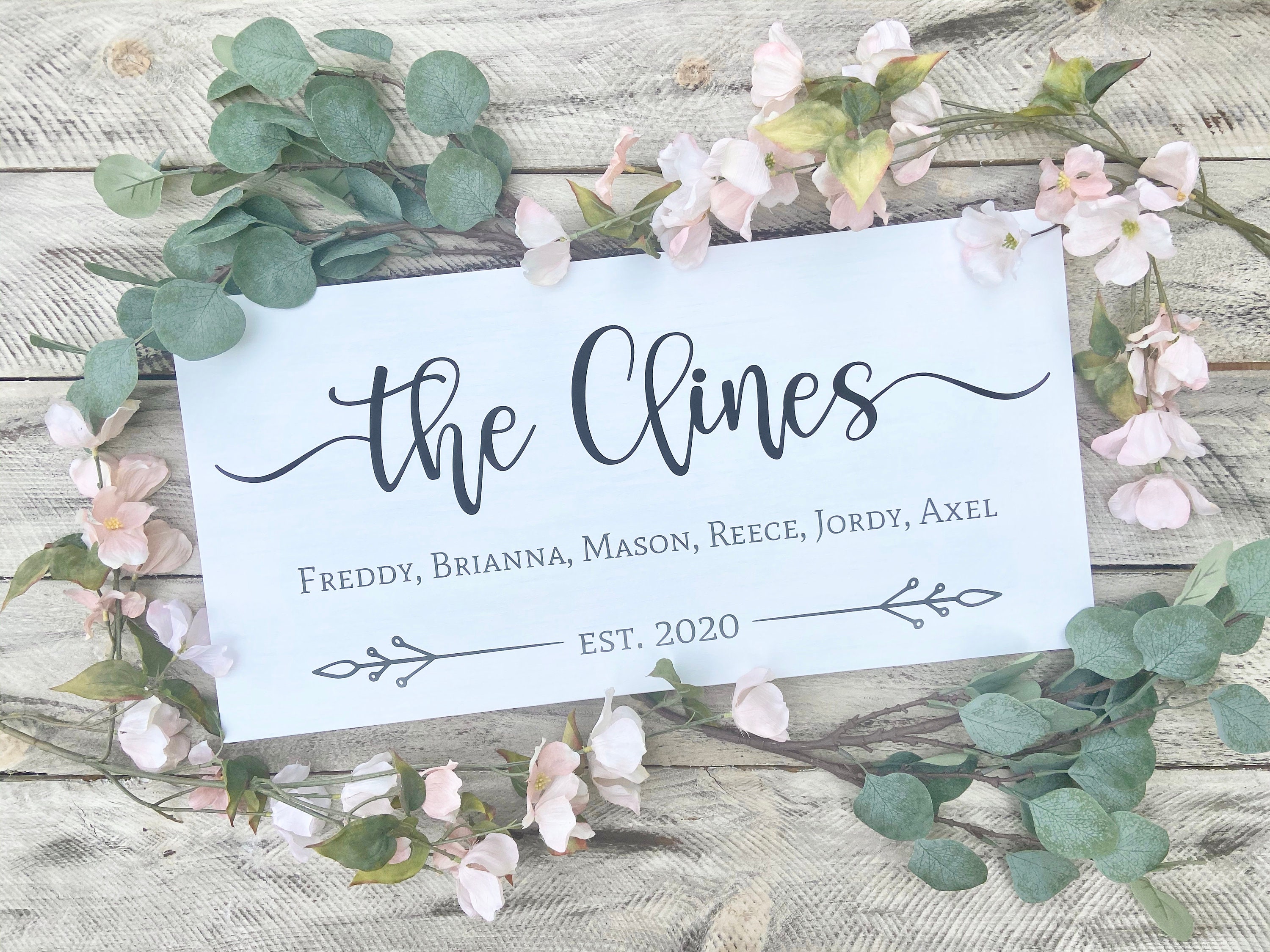 Custom Last Name Sign Custom Name Sign Family Sign | Etsy