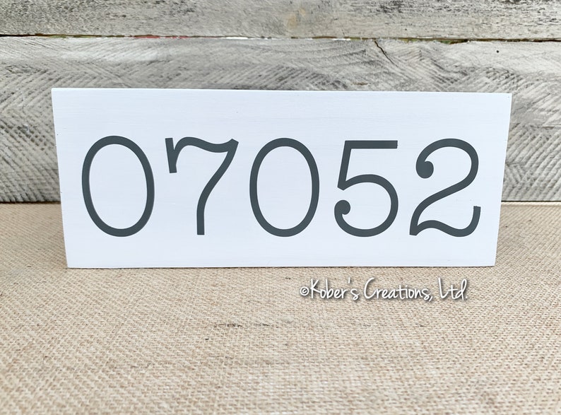 Custom Zip Code Sign Hand Painted Wood Sign Gallery Wall | Etsy