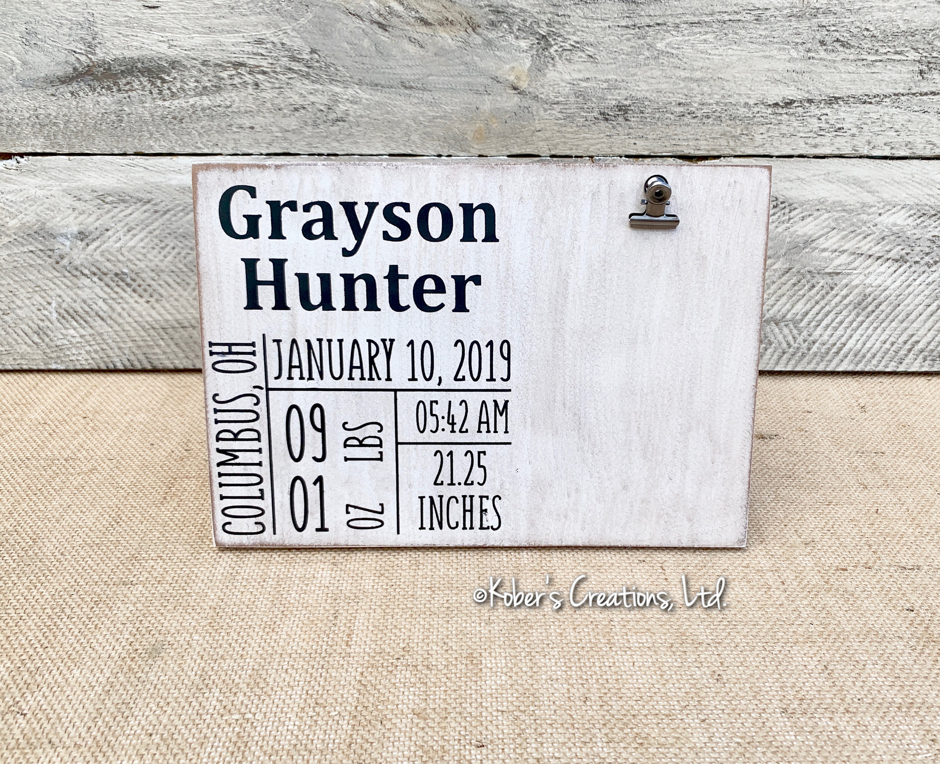 Personalized Baby Birth Stats Picture Frame Birth | Etsy