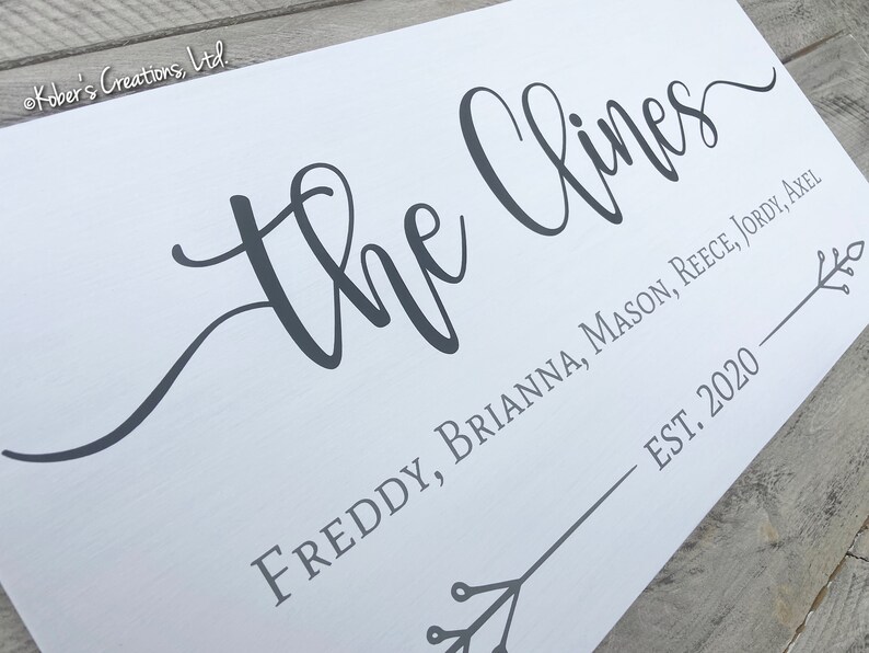 Custom Last Name Sign Custom Name Sign Family Sign | Etsy