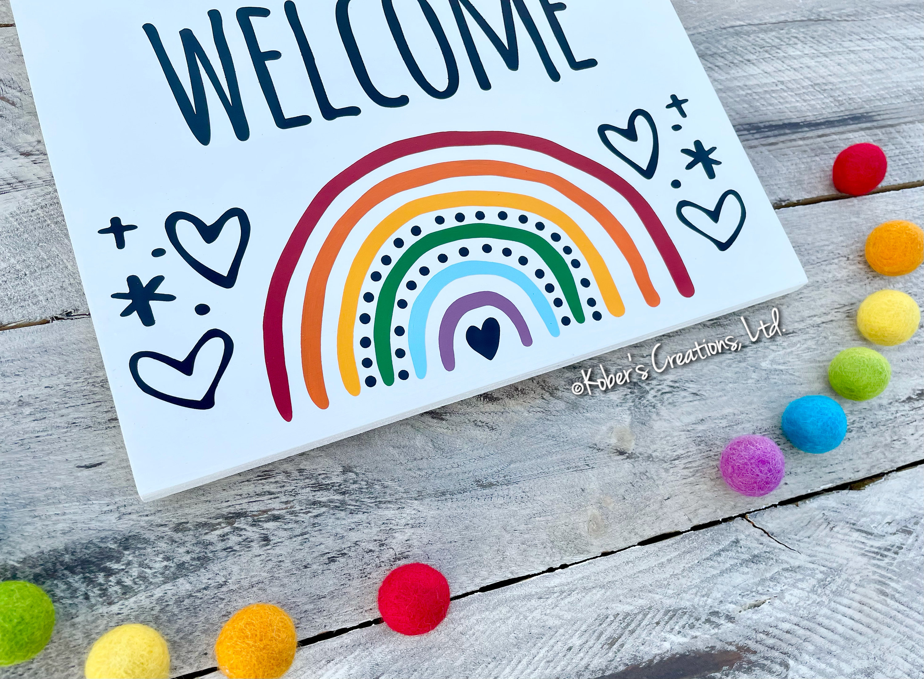 Everyone is Welcome Sign Rainbow Sign Rainbow Welcome Sign - Etsy