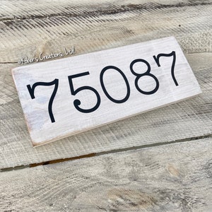 Custom Zip Code Sign, Hand Painted Wood Sign, Gallery Wall Sign ...