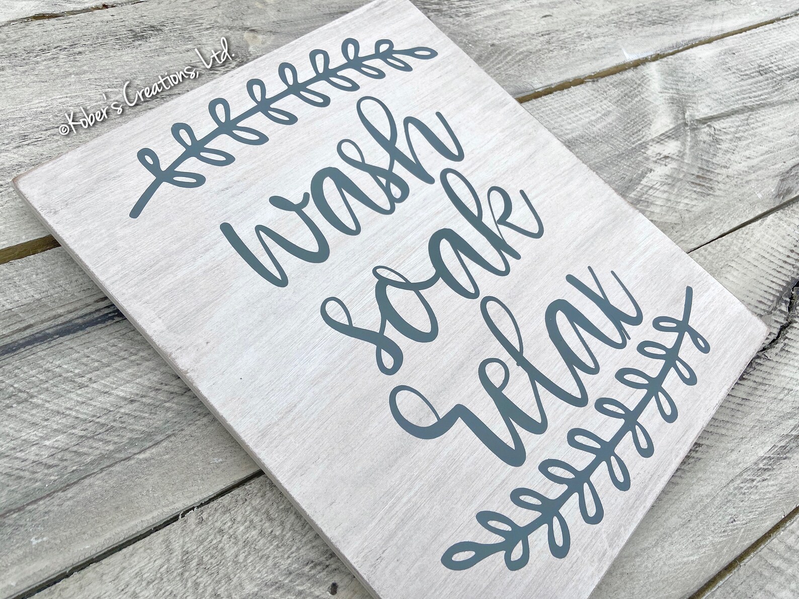 Wash Soak Relax Spa Sign Spa Art Bathroom Art Relax Sign | Etsy