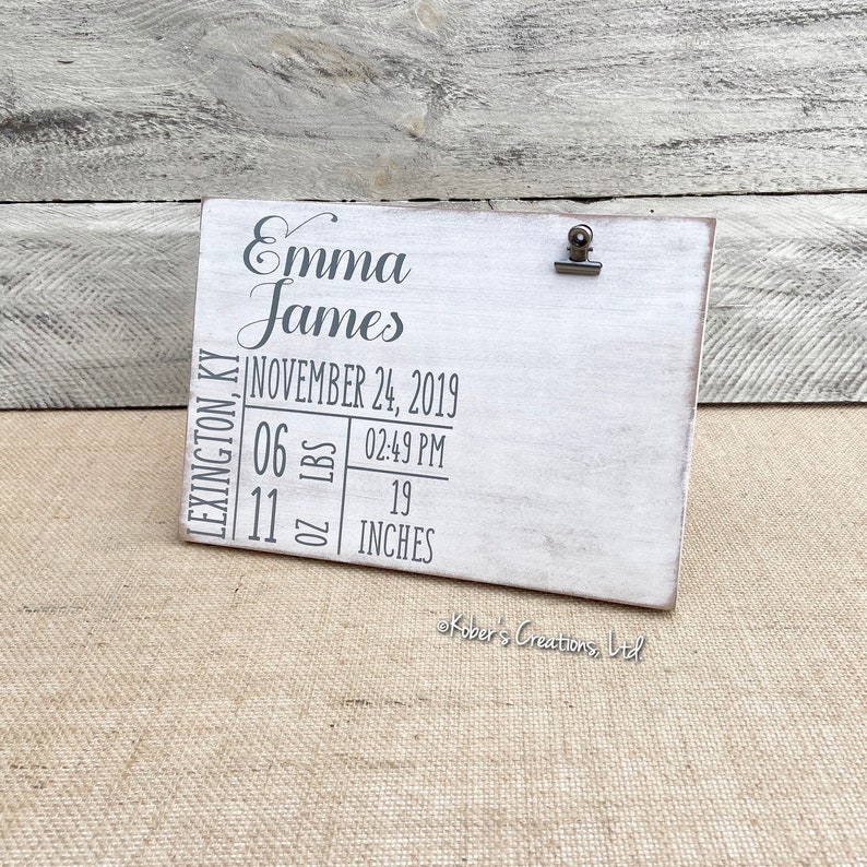Personalized Baby Birth Stats Picture Frame Birth | Etsy