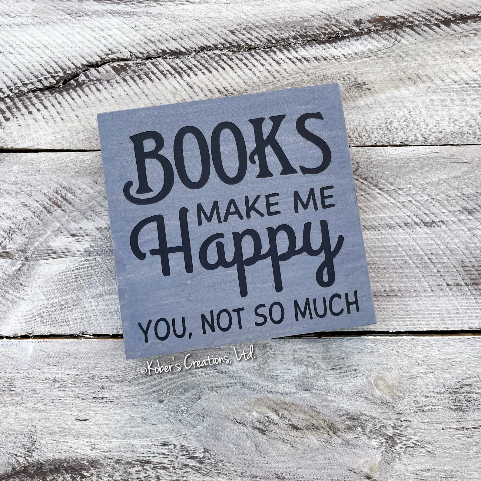 Books Make Me Happy Wood Sign Funny Book Sign Funny Book - Etsy