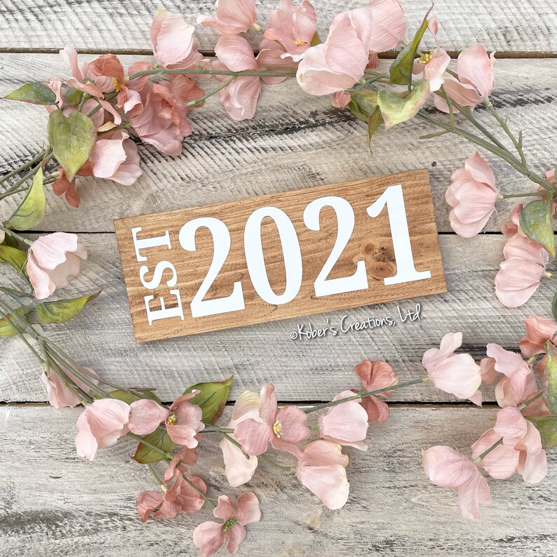 Rustic Established Sign Wall Décor Custom Established Sign - Etsy