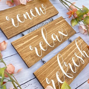 Renew Relax Refresh Spa Sign, Spa Art, Bathroom Art, Relax Sign ...