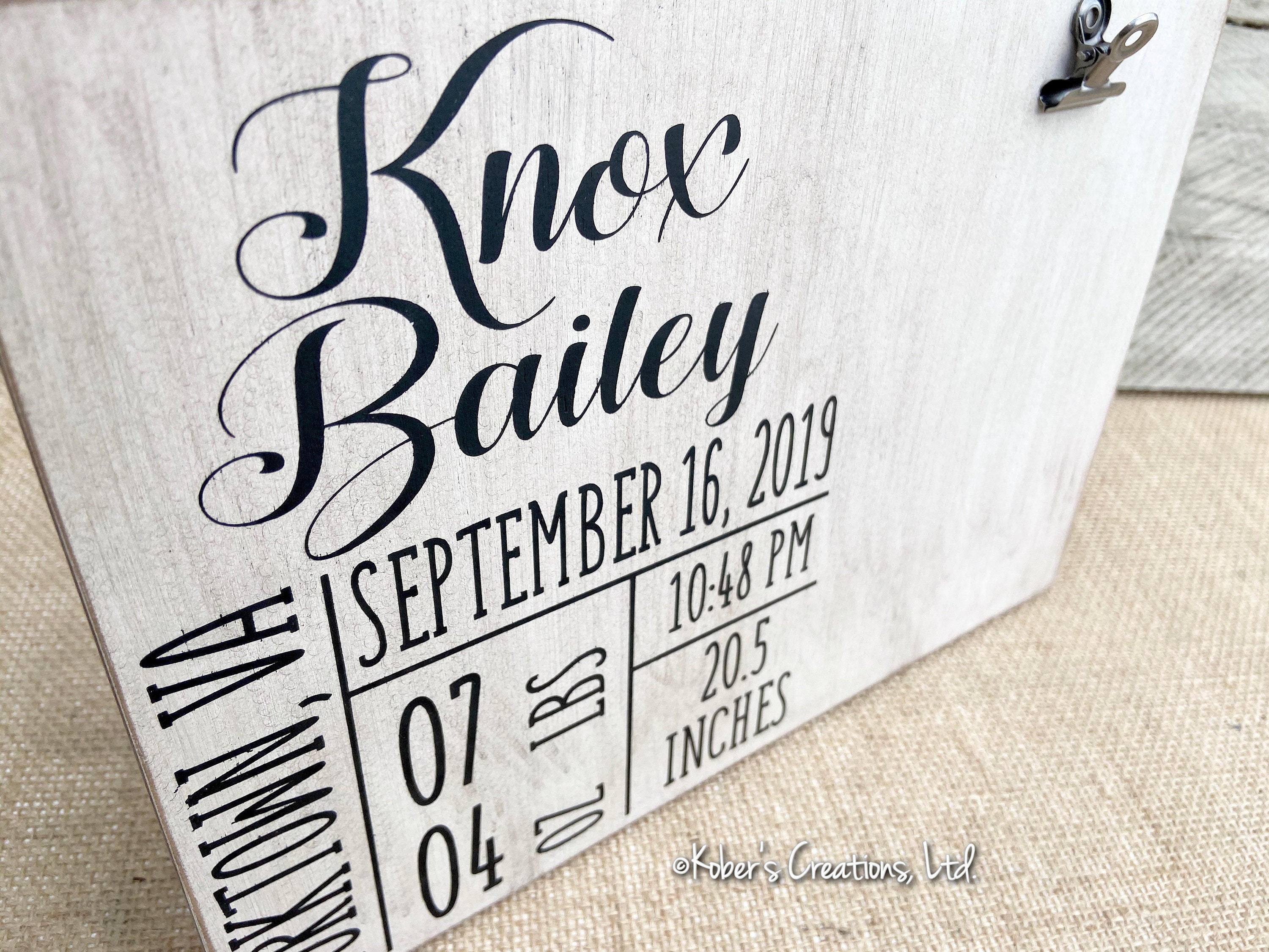 Personalized Baby Birth Stats Picture Frame Birth | Etsy