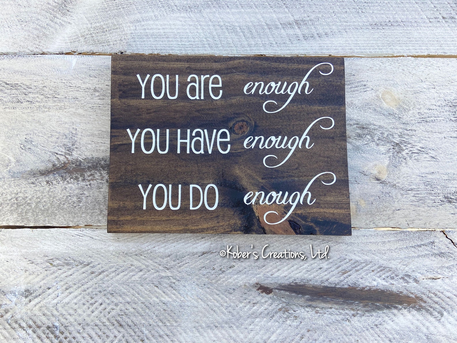 You Are Enough You Have Enough You Do Enough Wood Sign, Strong Woman ...