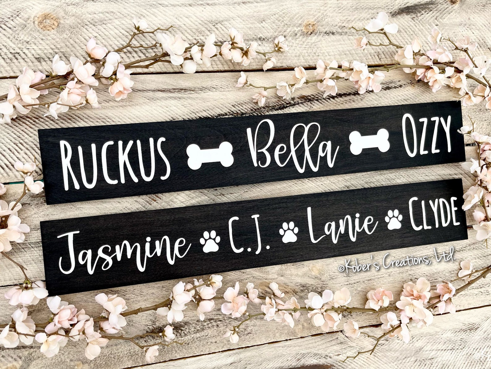 Personalized Pet Name Sign Custom Name Paw Print Sign Pet - Etsy