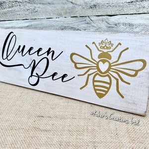 Queen Bee Wood Sign Honey Bee Décor Honey Bee Gift Bee - Etsy