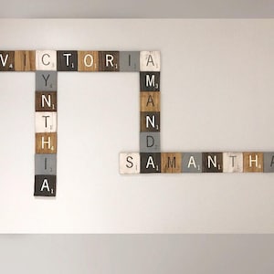 Large Scrabble Letters, 5.5" Wood Scrabble Tiles, Large Scrabble Tiles ...