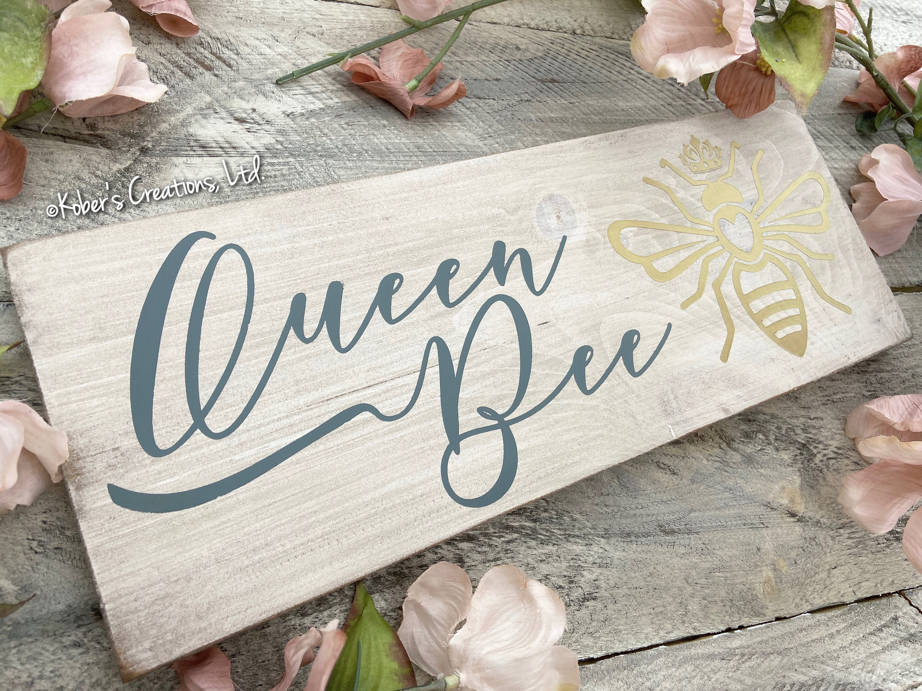 Queen Bee Wood Sign Honey Bee Decor Honey Bee Gift Bee | Etsy