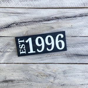 Rustic Established Sign Wall Décor, Custom Established Sign, Small Est ...