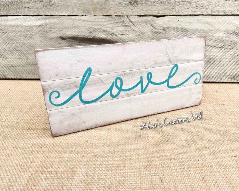 Love Rustic Pallet Style Wood Sign Rustic Love Sign Small | Etsy