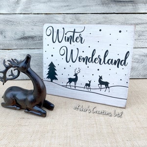 Winter Wonderland Wood Sign Rustic Winter Sign Farmhouse | Etsy