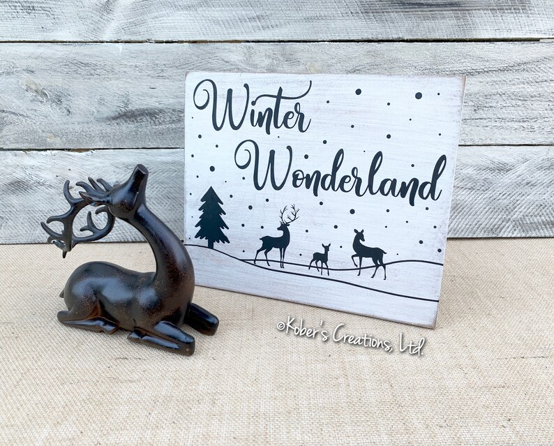 Winter Wonderland Wood Sign Rustic Winter Sign Farmhouse - Etsy
