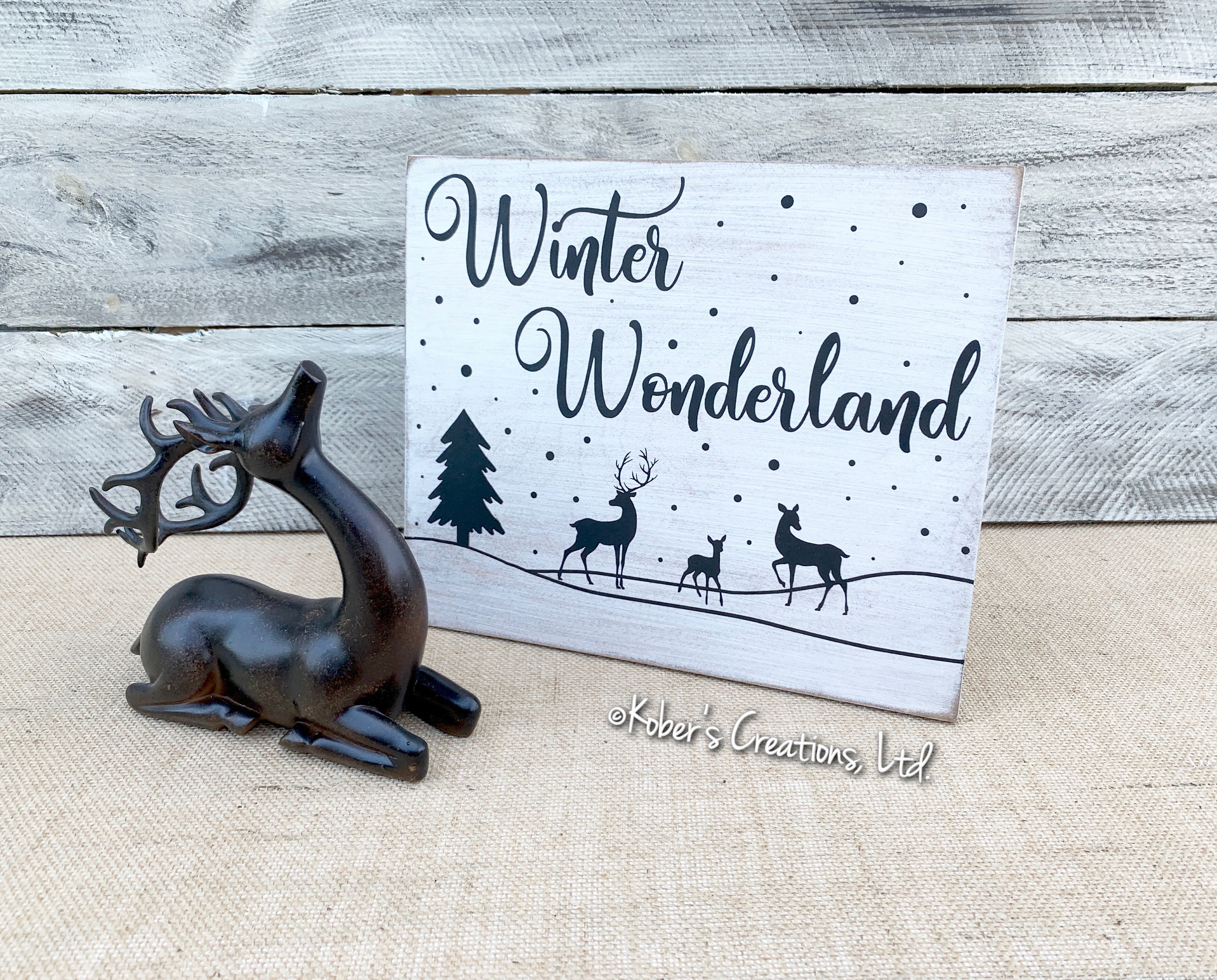 Winter Wonderland Wood Sign Rustic Winter Sign Farmhouse | Etsy