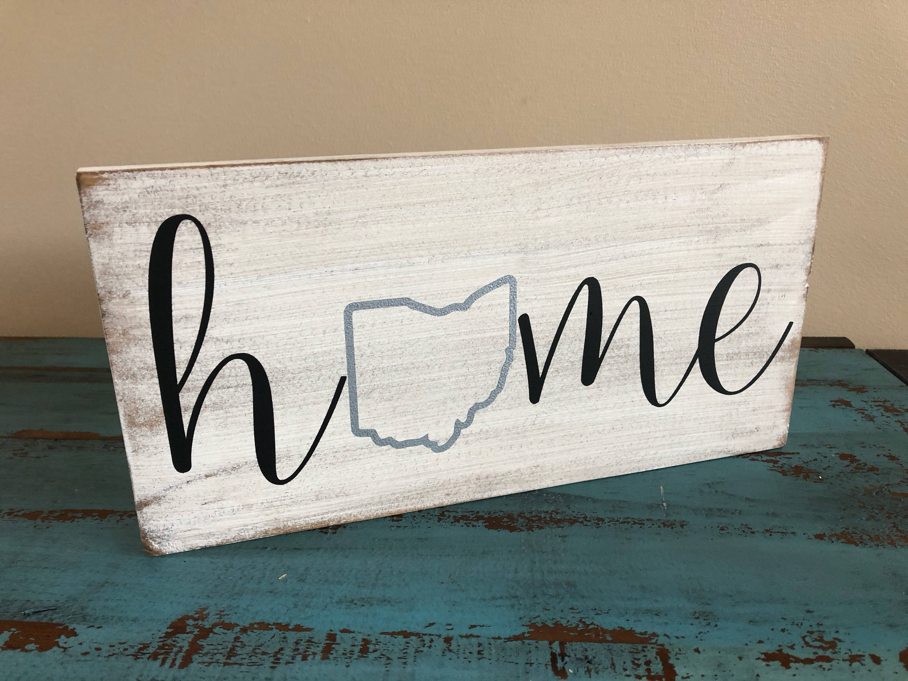 Home State Sign, Wood Home Sign, Home Outline State Sign, Closing Gift ...