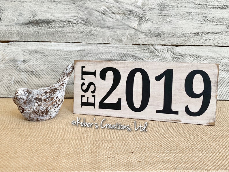 Rustic Established Sign Wall Decor Custom Established Sign | Etsy