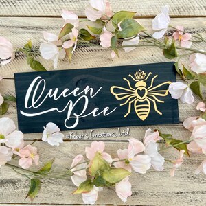 Queen Bee Wood Sign, Honey Bee Décor, Honey Bee Gift, Bee Lover Gift ...