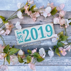 Rustic Established Sign Wall Décor, Custom Established Sign, Small Est ...