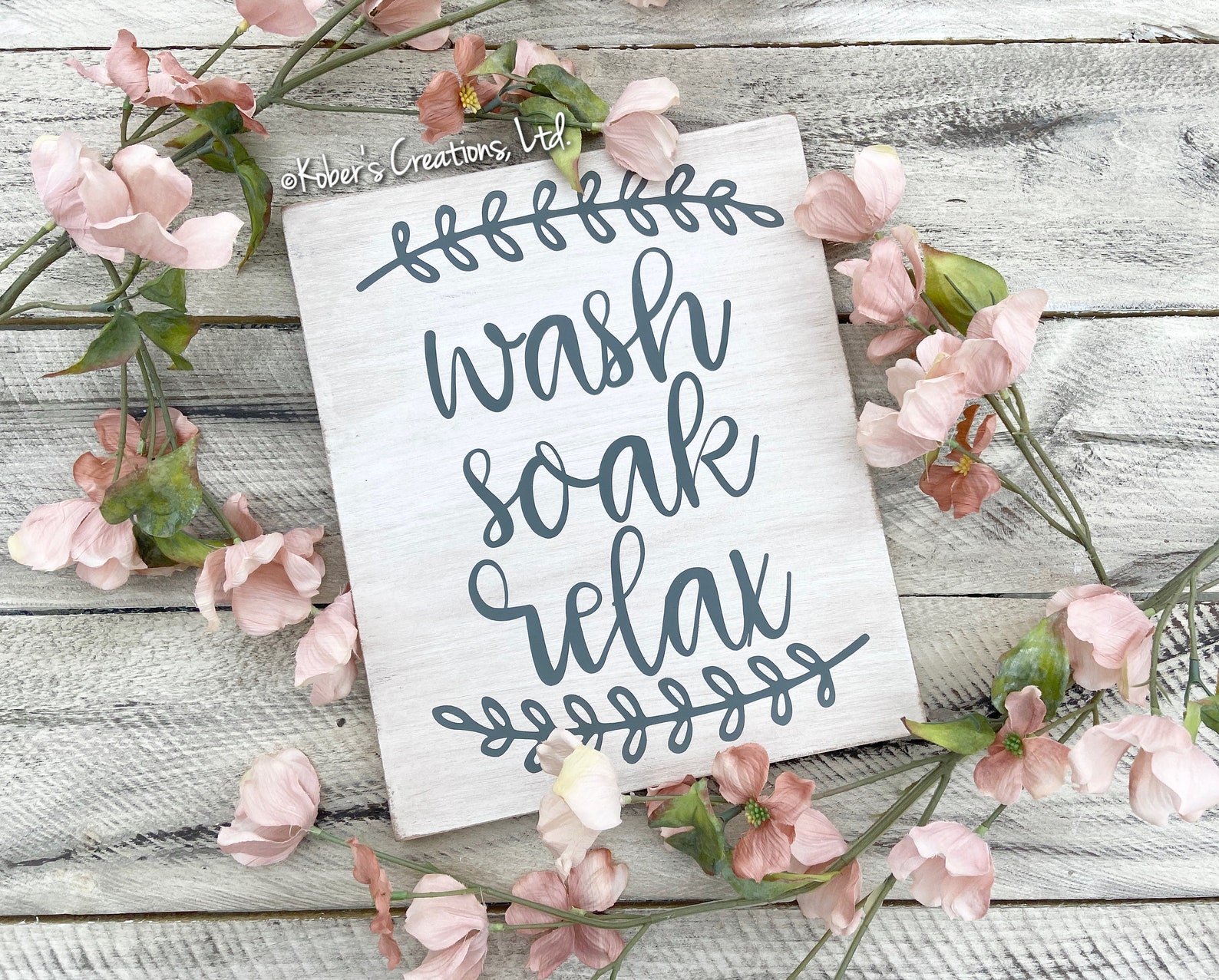 Wash Soak Relax Spa Sign Spa Art Bathroom Art Relax Sign | Etsy