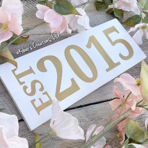 Rustic Established Sign Wall Décor, Custom Established Sign, Small Est ...