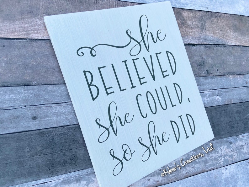 She Believed She Could so She Did Sign, Strong Woman Sign, Boss Lady ...