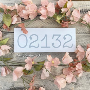 Custom Zip Code Sign, Hand Painted Wood Sign, Gallery Wall Sign ...