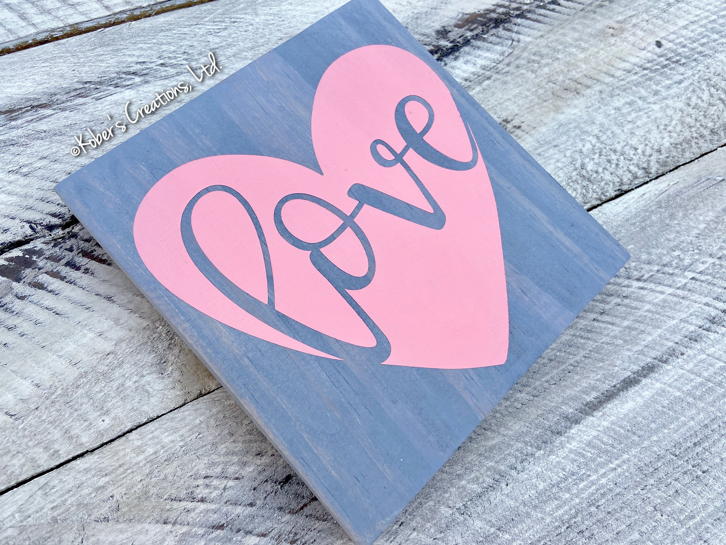 Small Love Sign Love Heart Sign Custom Love Sign Love | Etsy