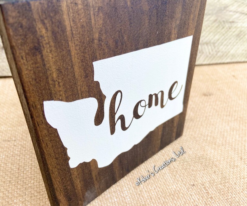 Custom State Outline Home Sign Rustic Home Sign Custom Home | Etsy