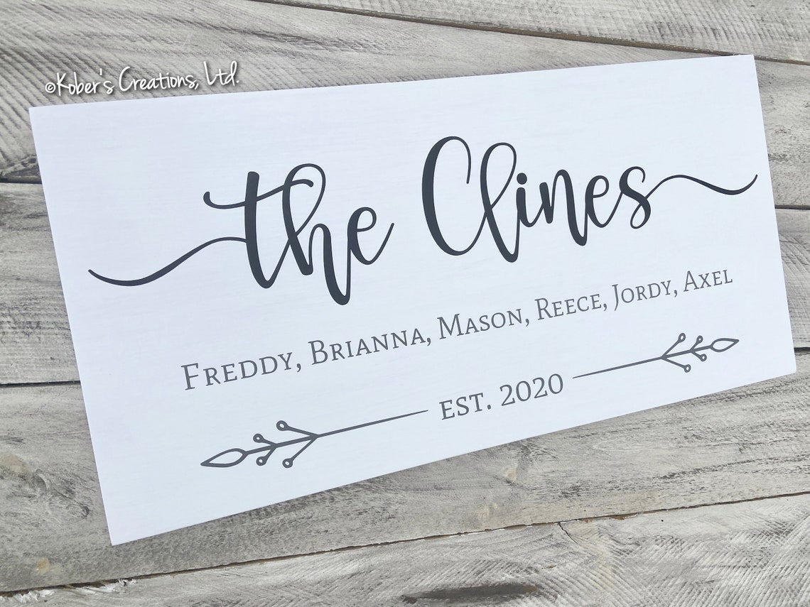 Custom Last Name Sign Custom Name Sign Family Sign - Etsy