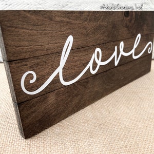 Love Rustic Pallet Style Wood Sign, Rustic Love Sign, Small Love Sign ...