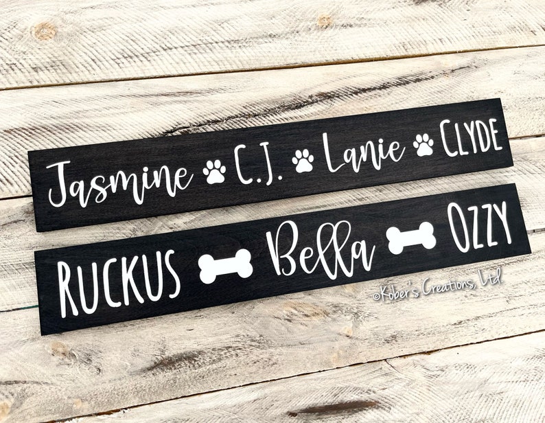 Personalized Pet Name Sign Custom Name Paw Print Sign Pet - Etsy