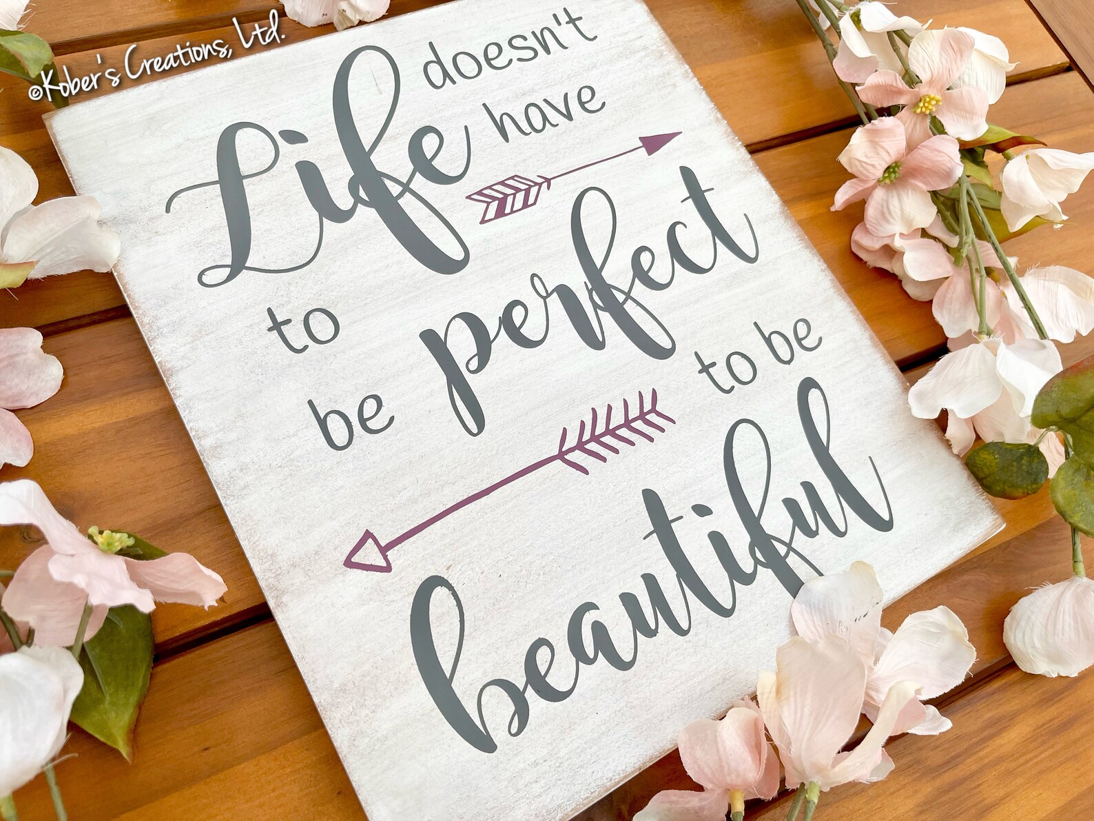 Life Doesnt Have to Be Perfect to Be Beautiful Inspirational - Etsy
